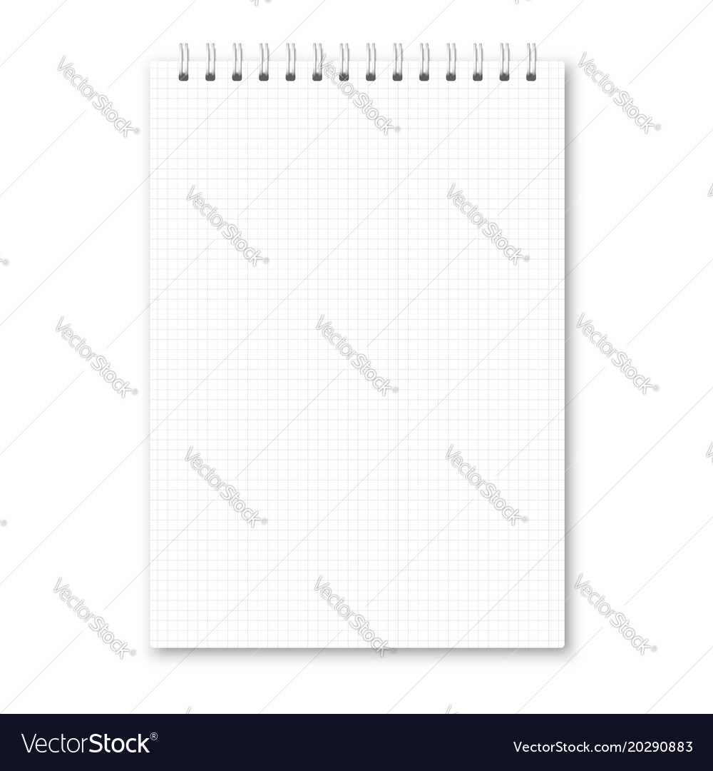 Realistic closed notebook Royalty Free Vector Image