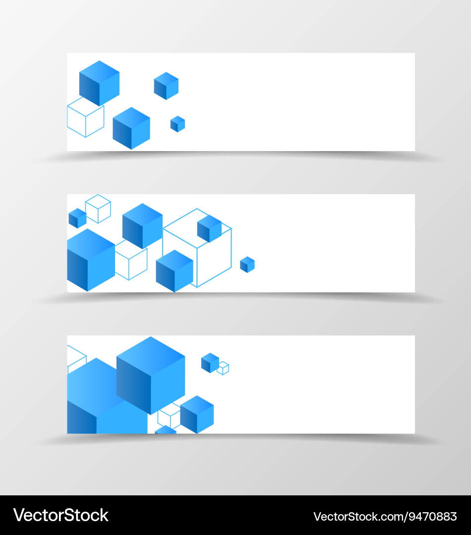 Set of banner geometric design Royalty Free Vector Image