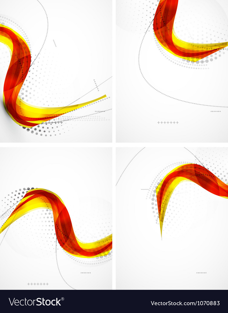 Wave pattern set Royalty Free Vector Image - VectorStock