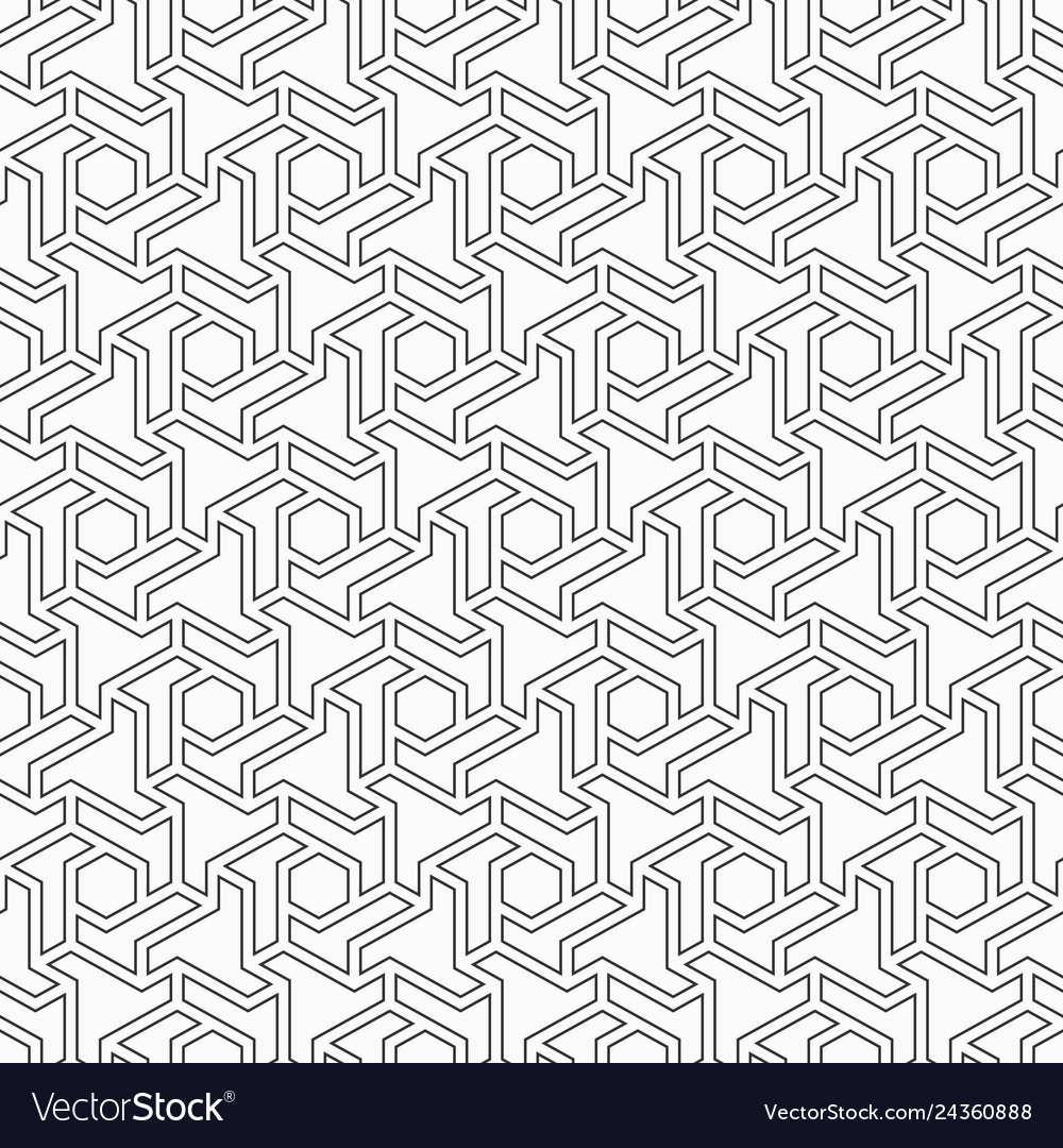 Abstract seamless pattern hexagonal grid Vector Image