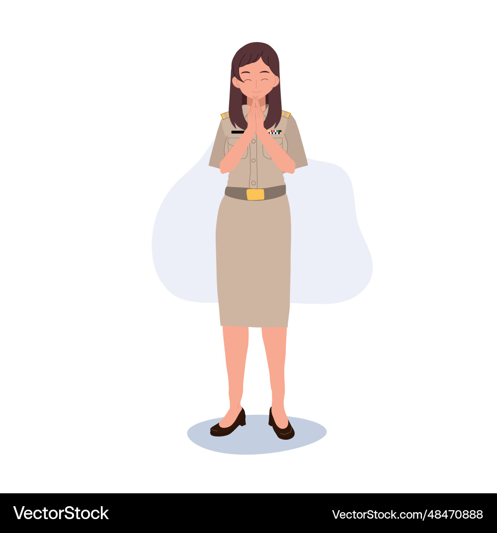 Asian respect sign concept traditional thai Vector Image