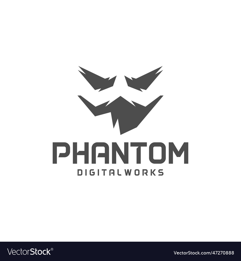 Face ghost logo template creative ghost logo Vector Image