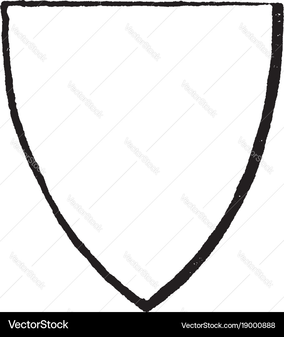 Pointed shield are generally used in heraldic Vector Image