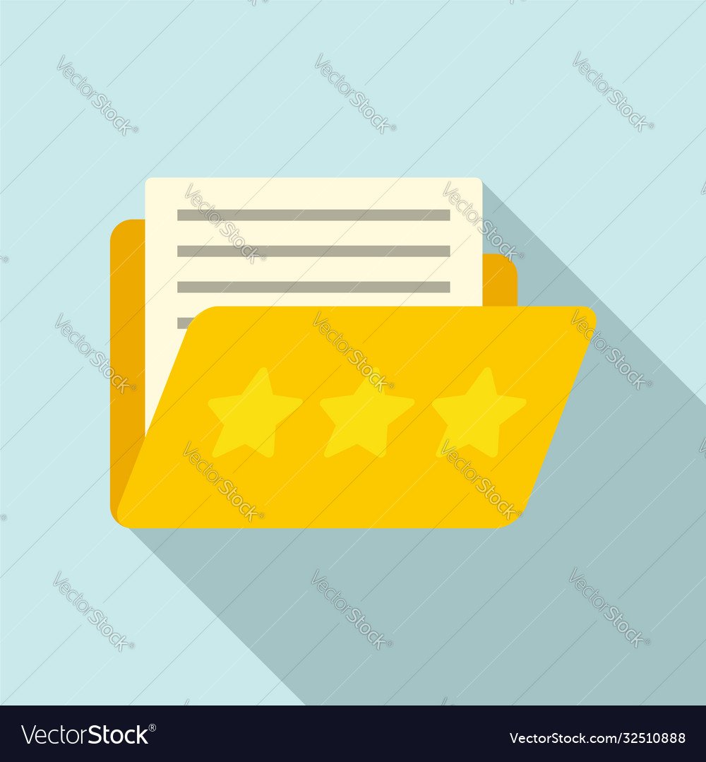 Remarketing star folder icon flat style Royalty Free Vector Remarketing star folder icon flat style Royalty Free Vector