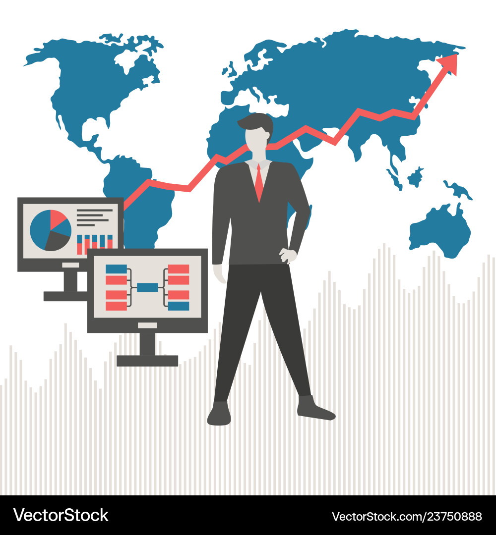 Stock market concept Royalty Free Vector Image