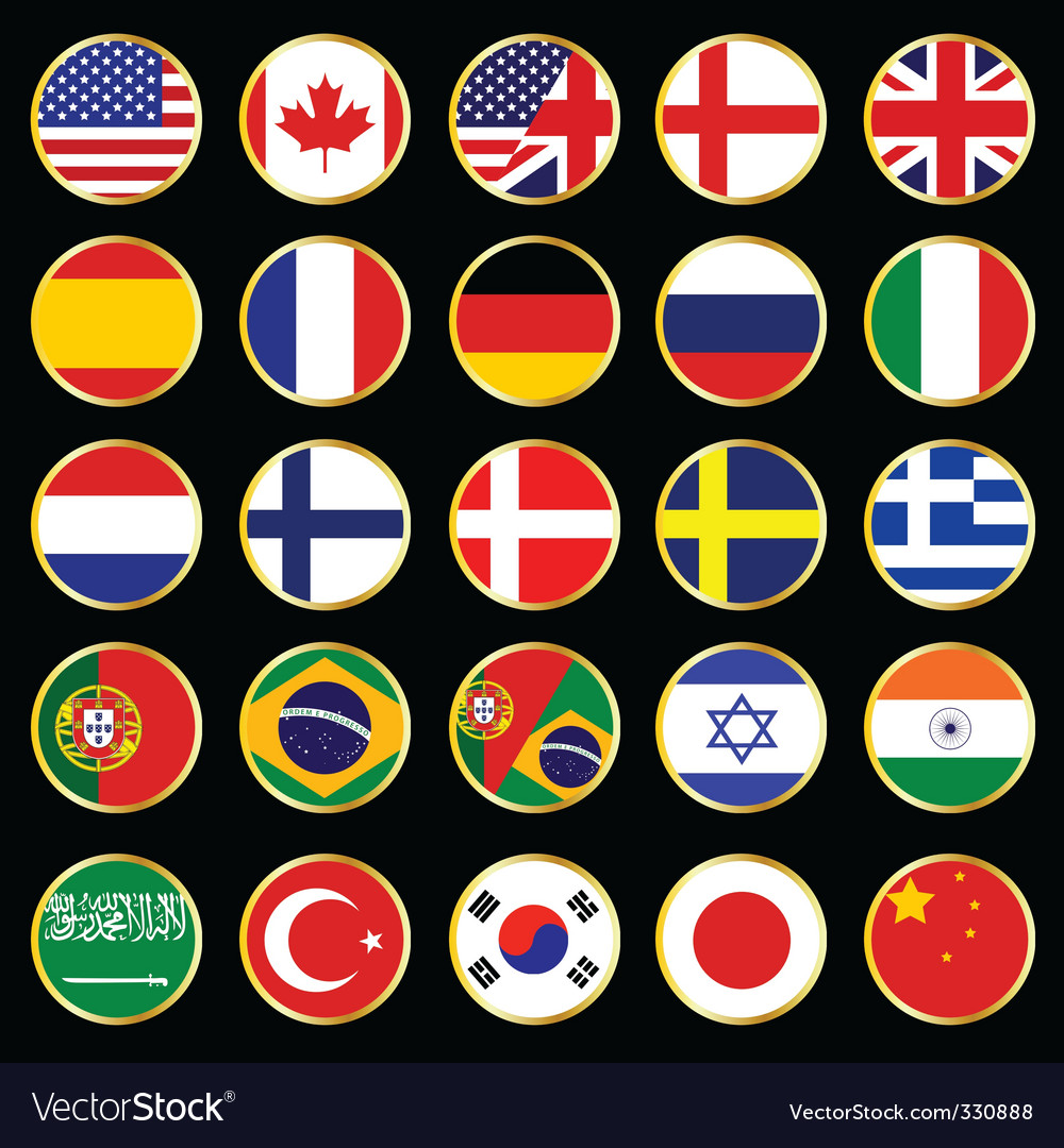 World flags Royalty Free Vector Image - VectorStock