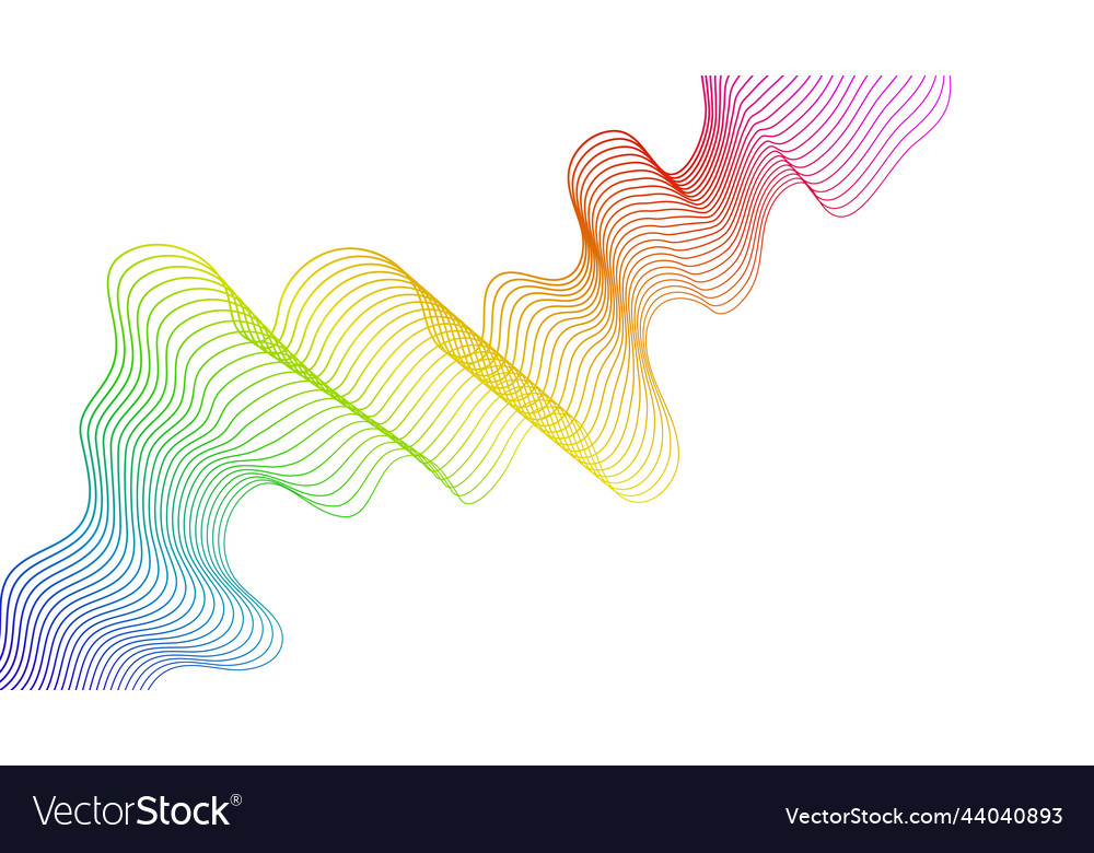 Abstract backdrop with wave gradient lines Vector Image