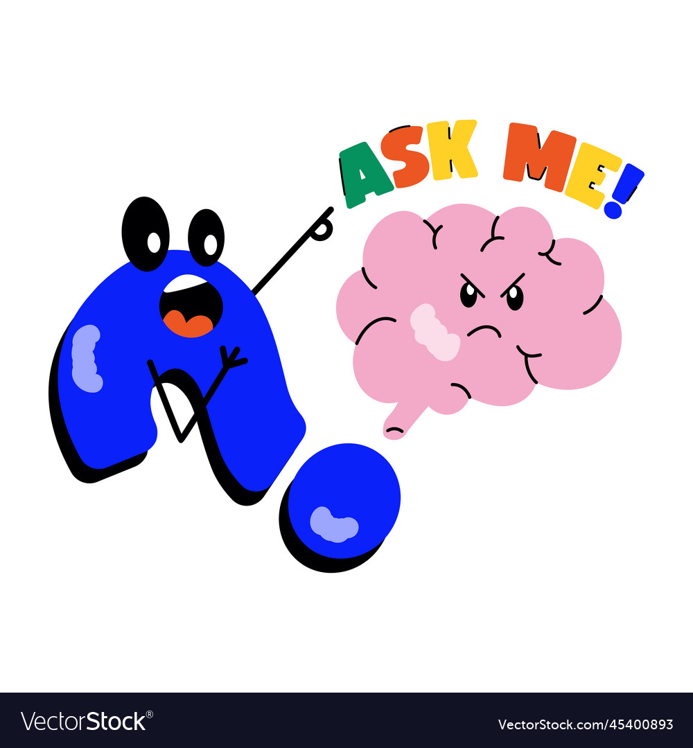 Ask me Royalty Free Vector Image - VectorStock