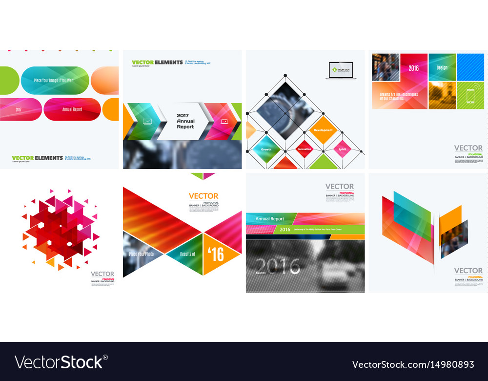 Business design elements for graphic layout Vector Image