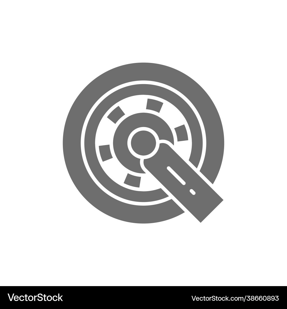 Car wheel lock grey icon isolated on white Vector Image