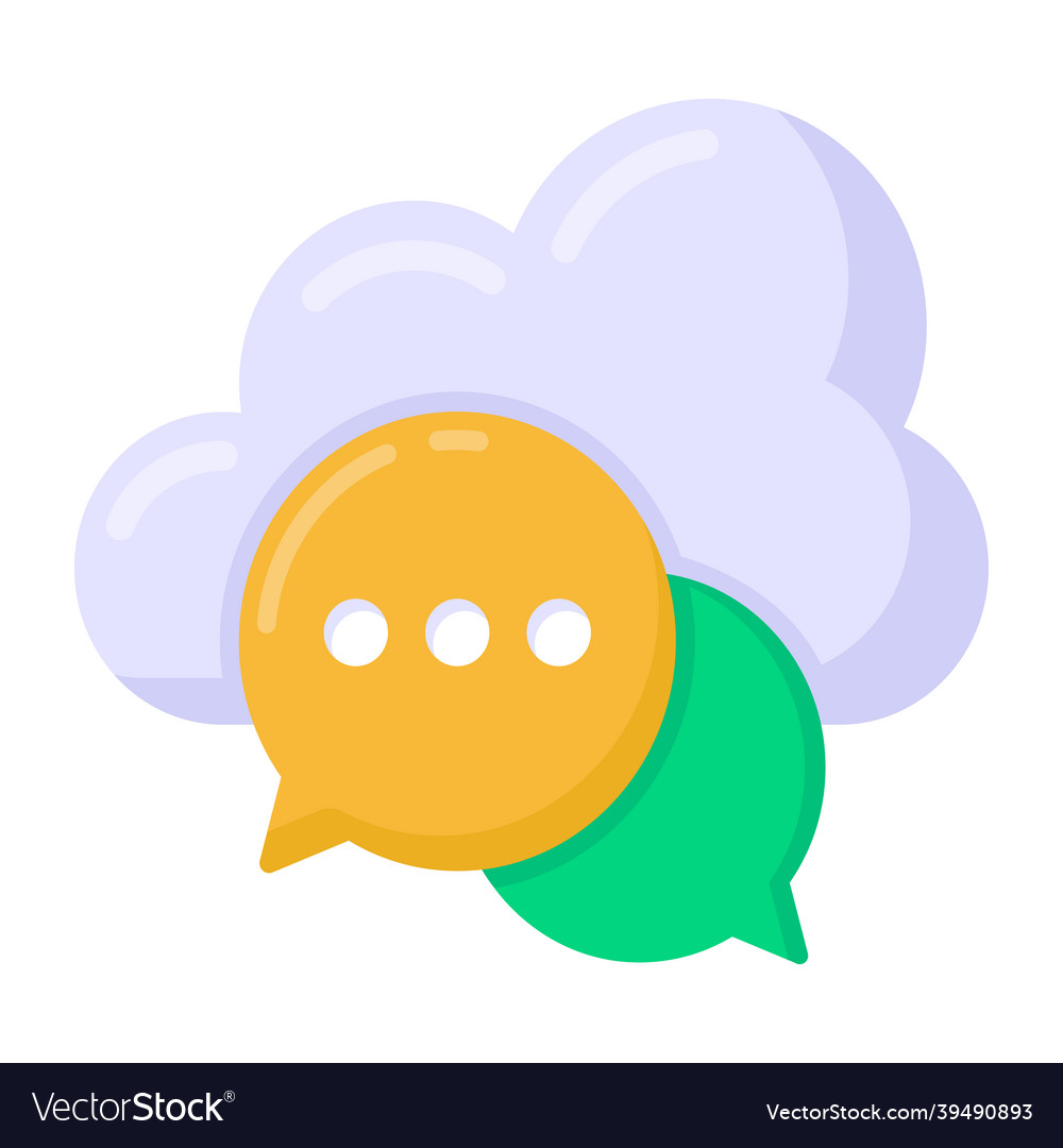 Cloud chat Royalty Free Vector Image - VectorStock