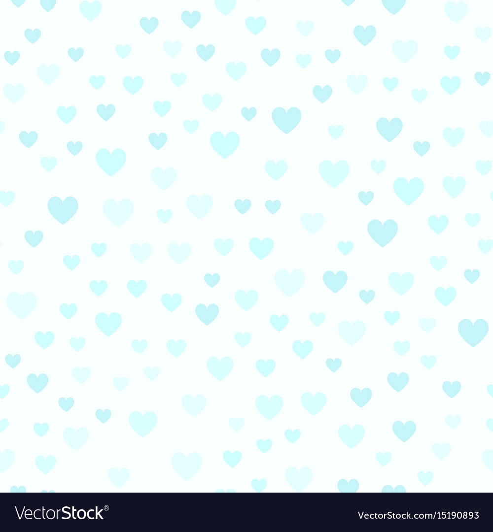 Cyan heart pattern seamless Royalty Free Vector Image