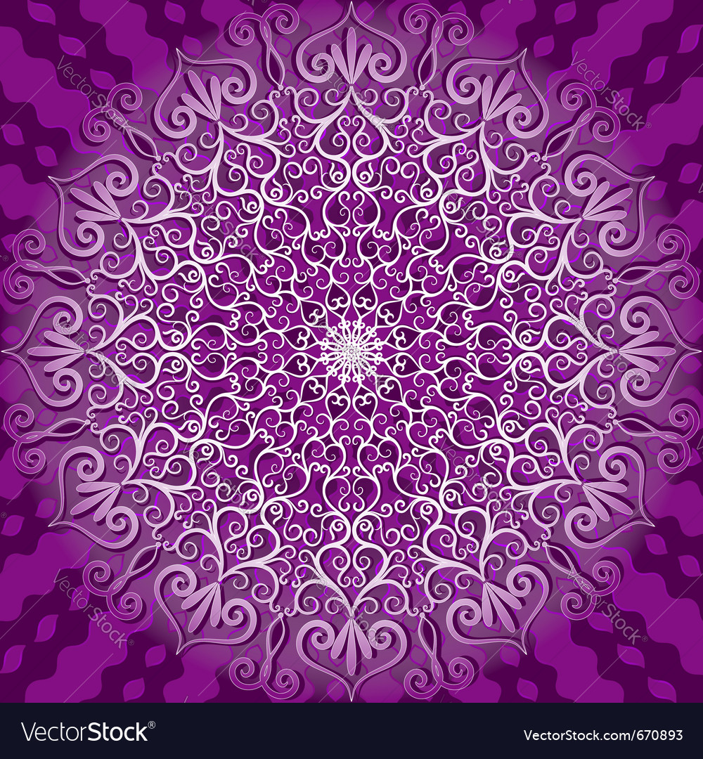 Decorative violet pattern Royalty Free Vector Image