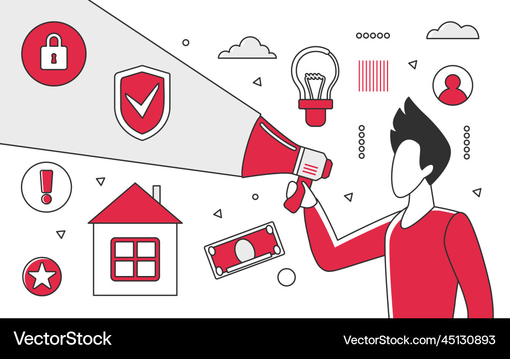 Home safety and insurance Royalty Free Vector Image