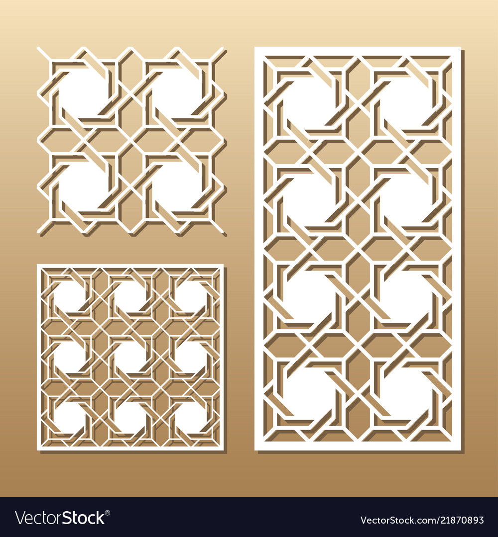 Laser cut panel Royalty Free Vector Image - VectorStock