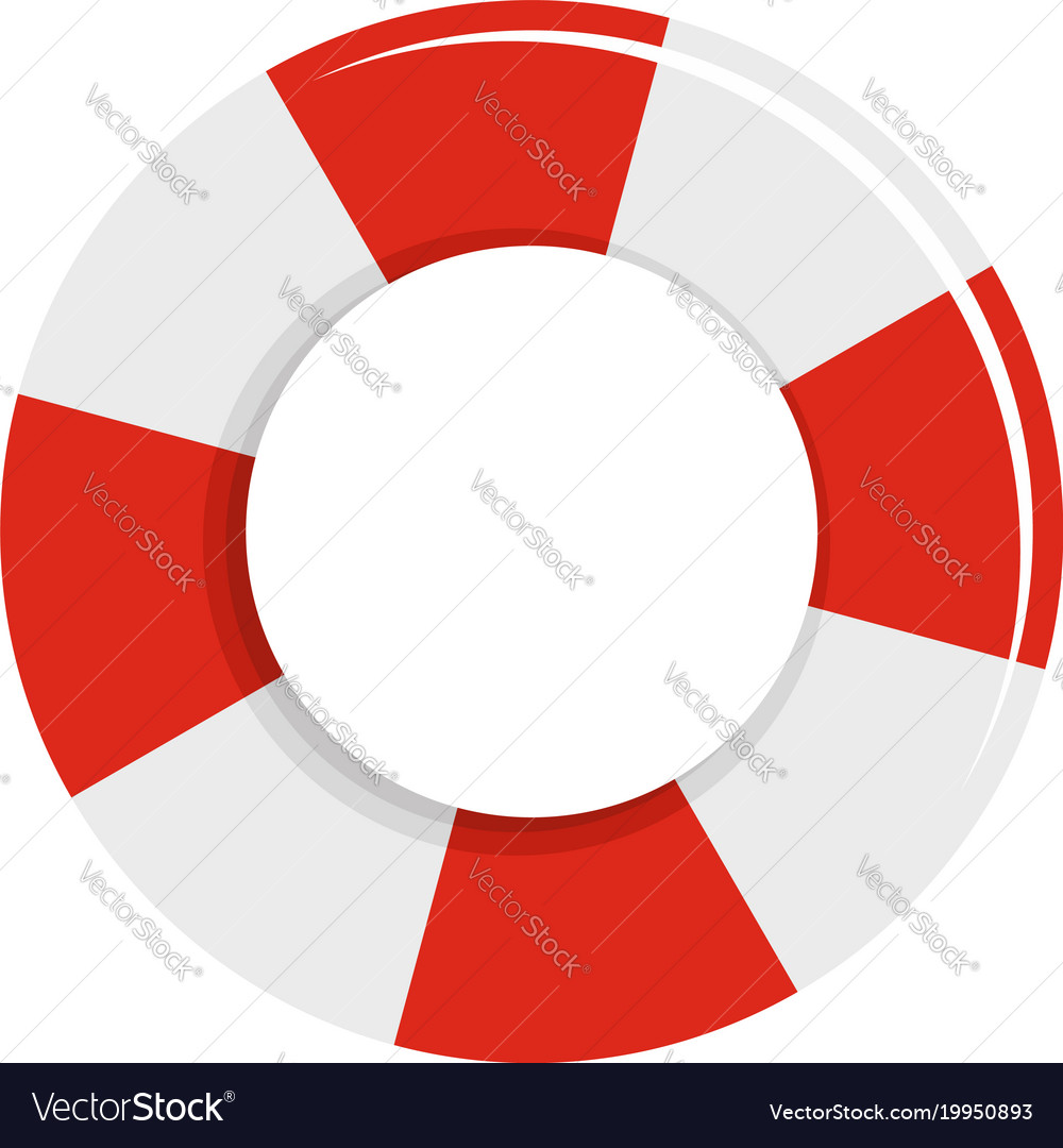 Lifebuoy icon flat style Royalty Free Vector Image