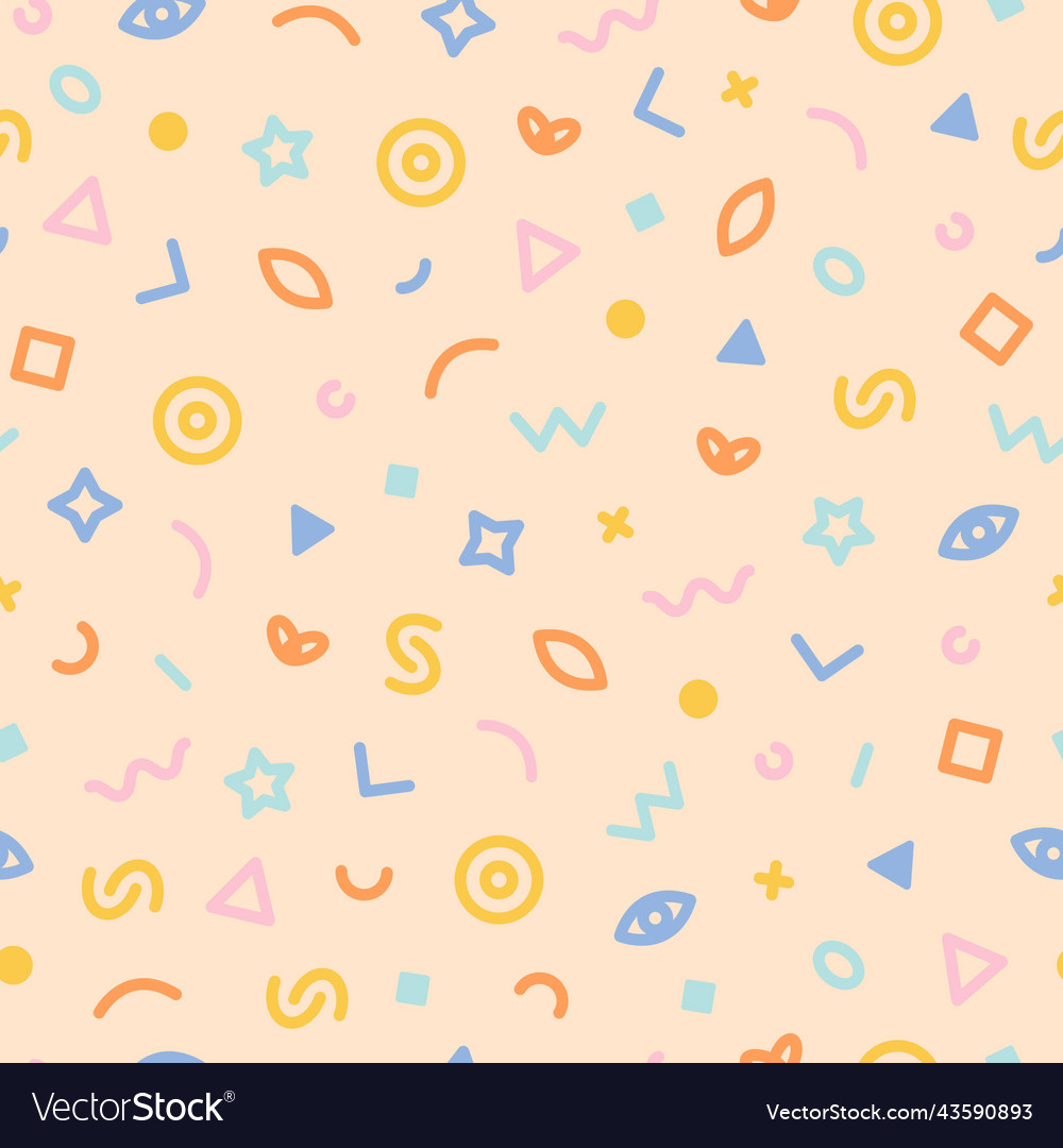 Memphis style seamless pattern Royalty Free Vector Image