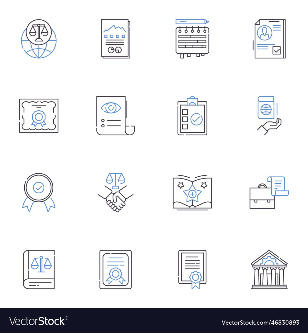 Options line icons collection call put strike Vector Image