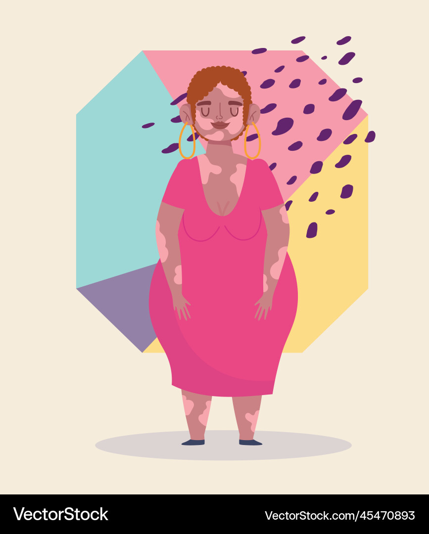 Perfectly imperfect chubby woman Royalty Free Vector Image