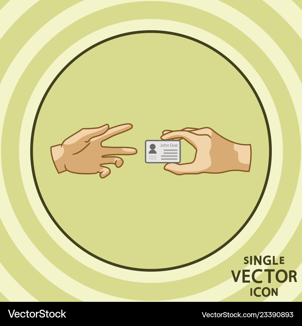 Single color flat icon business card Royalty Free Vector