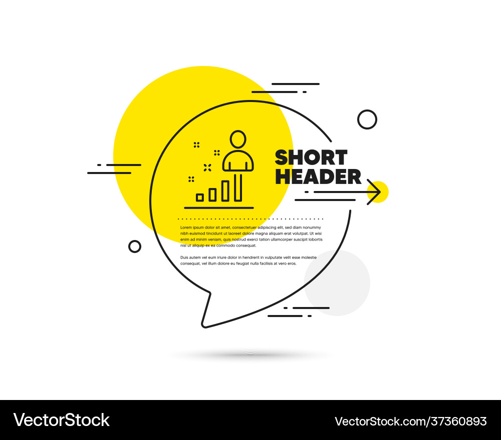 Stats line icon business management sign Vector Image