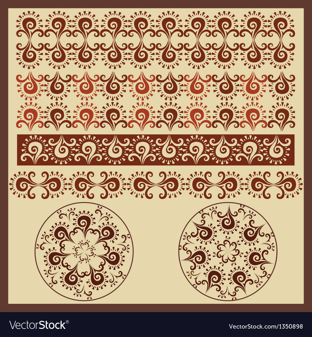 Antique border design version Royalty Free Vector Image
