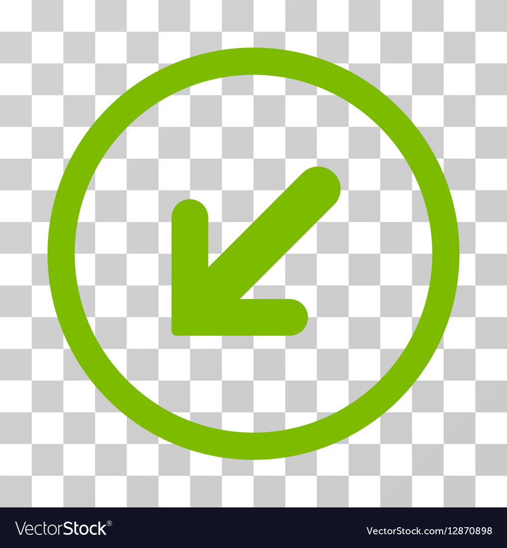 Arrow left down rounded icon Royalty Free Vector Image