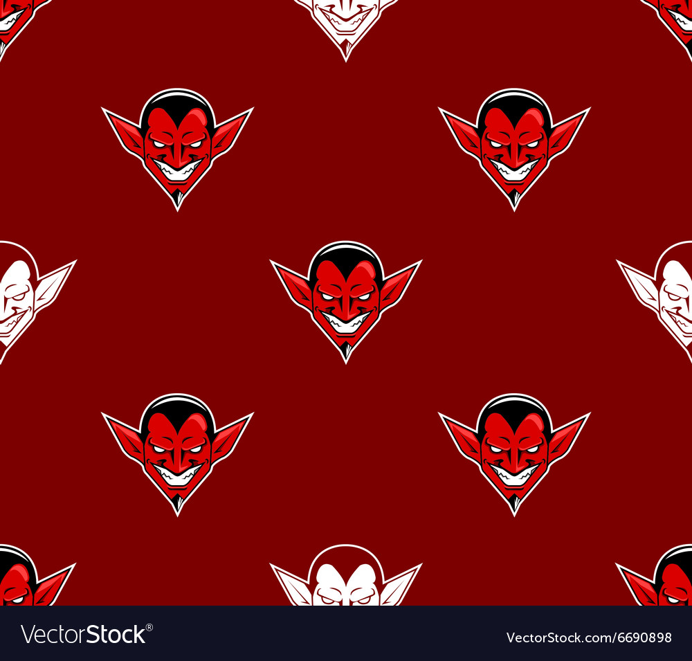 Devil head pattern Royalty Free Vector Image - VectorStock