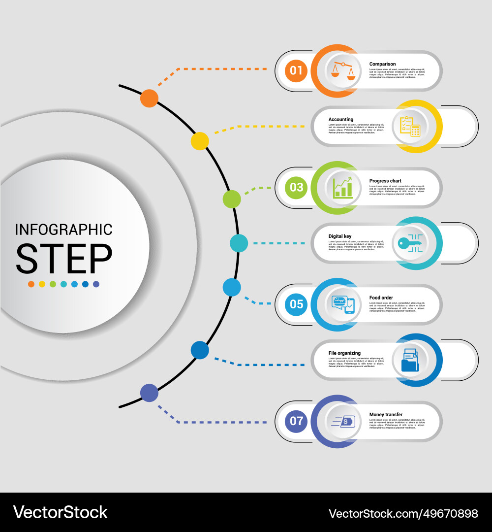 Infographics with digital service theme icons 10 Vector Image