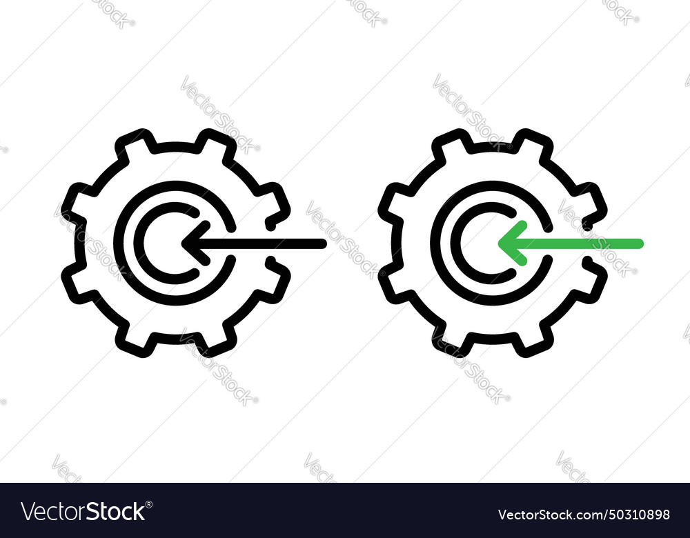 Integration icon set tech integrate system logo Vector Image