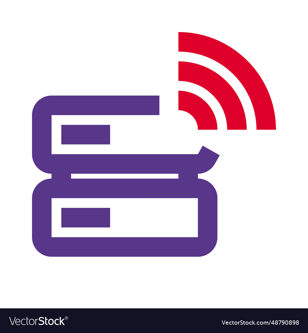 Wireless data sharing through cloud server Vector Image