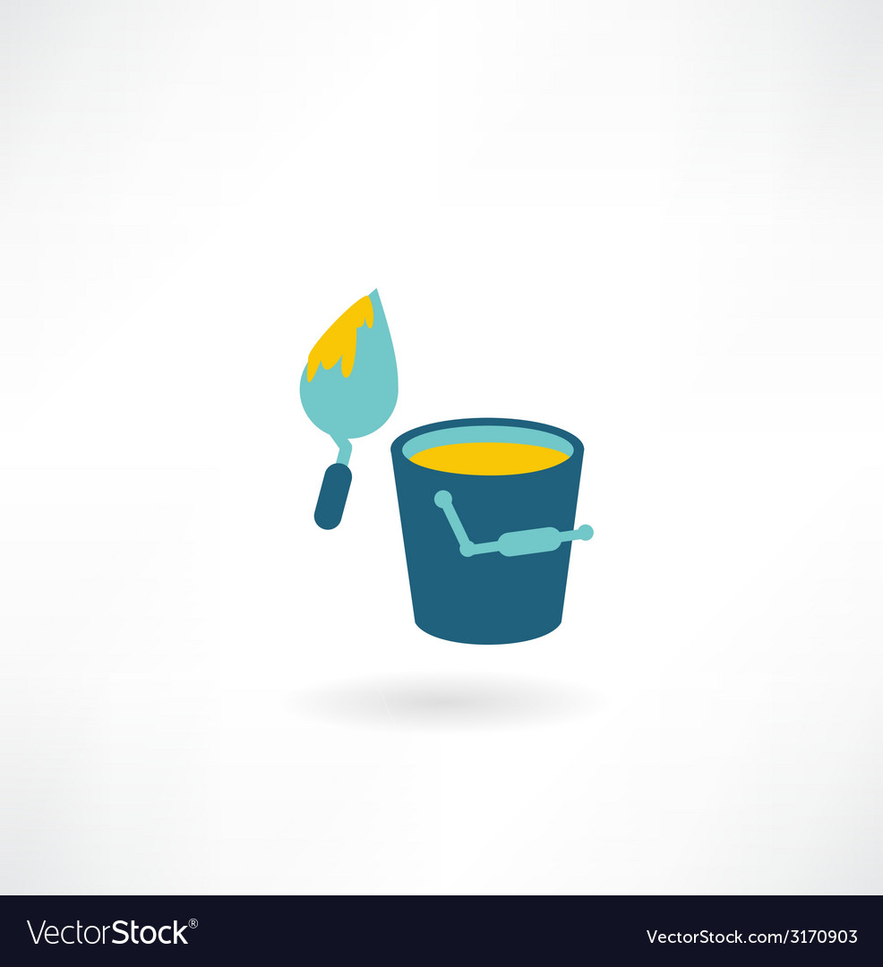 Bucket construction trowel icon Royalty Free Vector Image Bucket construction trowel icon Royalty Free Vector Image
