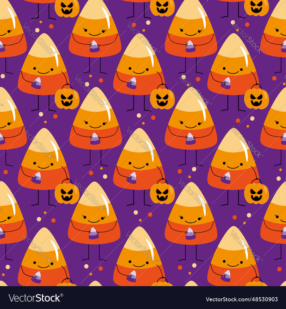 Candy corn seamless pattern Royalty Free Vector Image