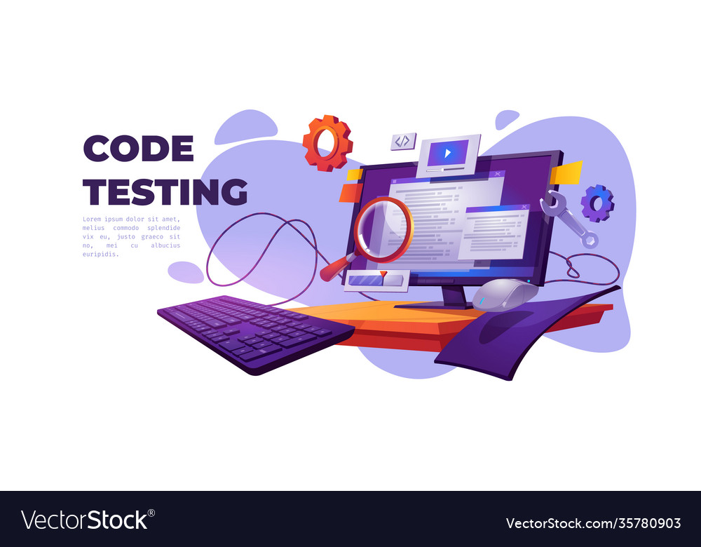 Code testing functional test for pc cartoon banner