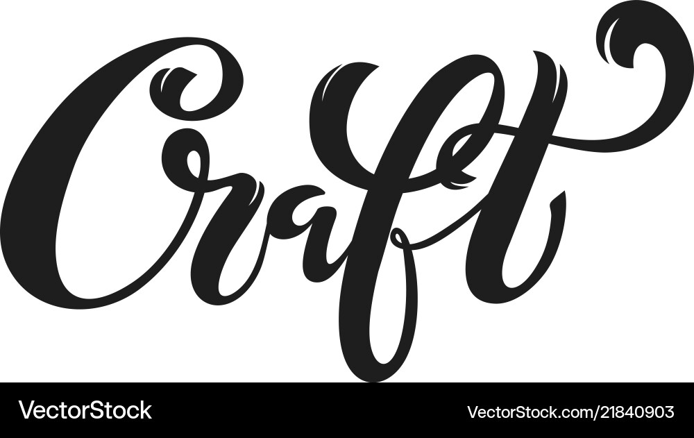 Craft logo handwritten lettering for restaurant Vector Image