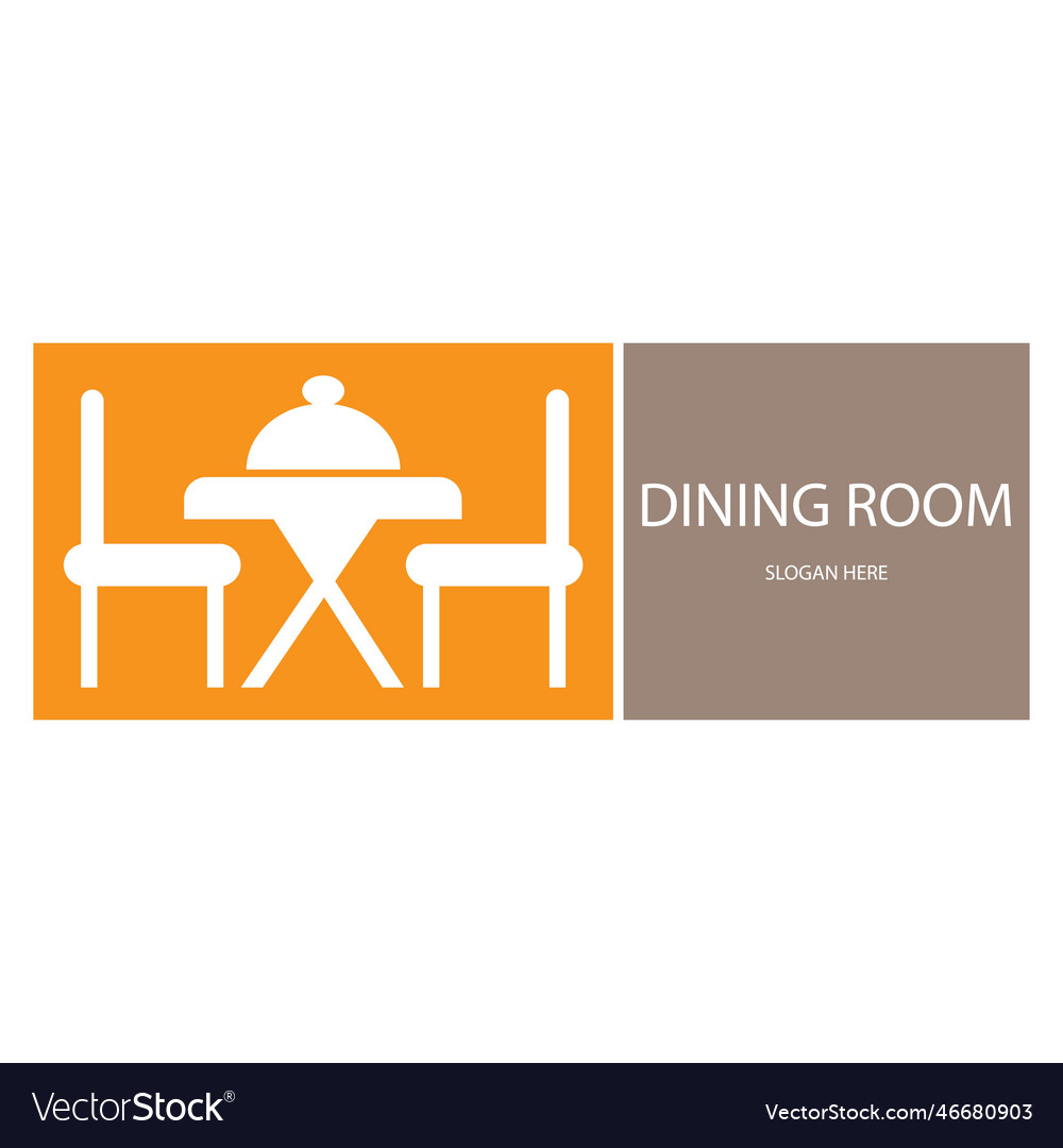 Dining room logo Royalty Free Vector Image - VectorStock