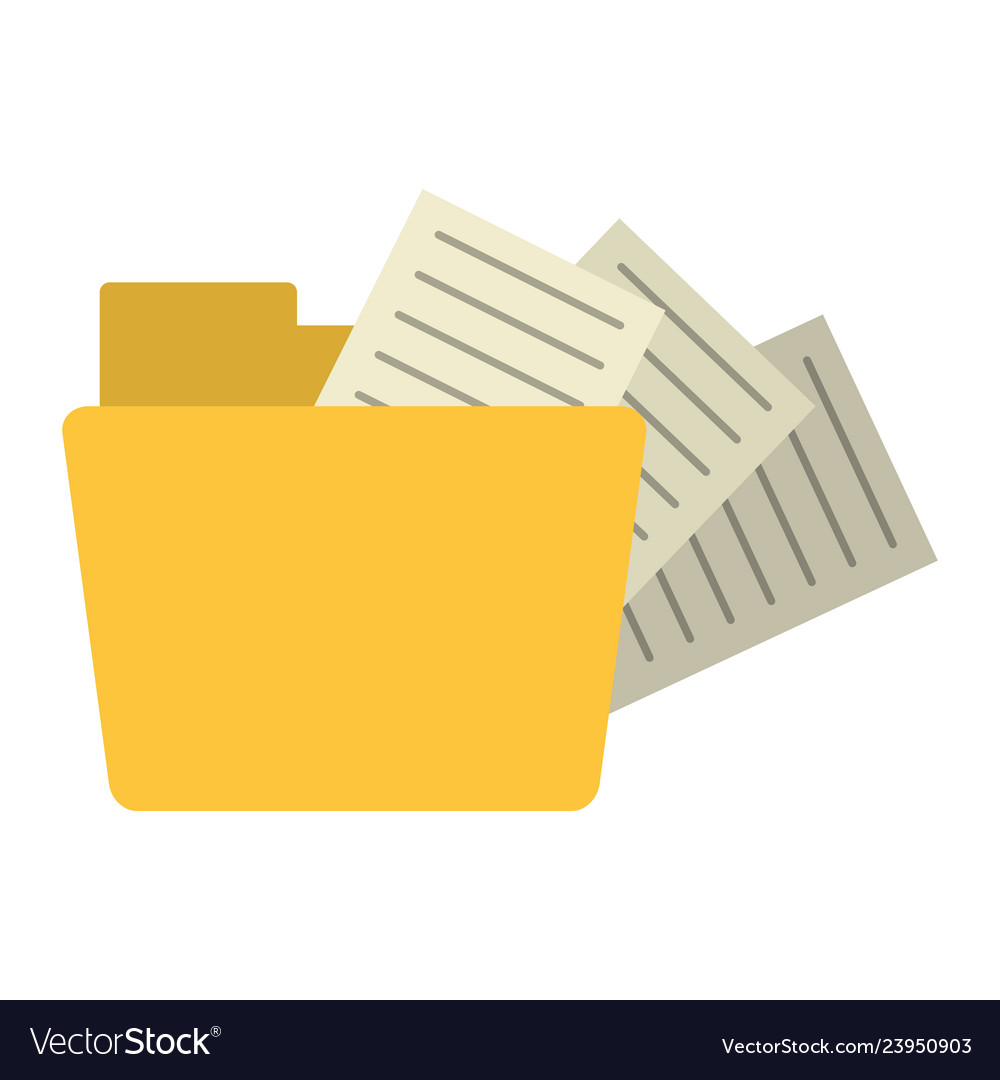 Folder with documents symbol Royalty Free Vector Image