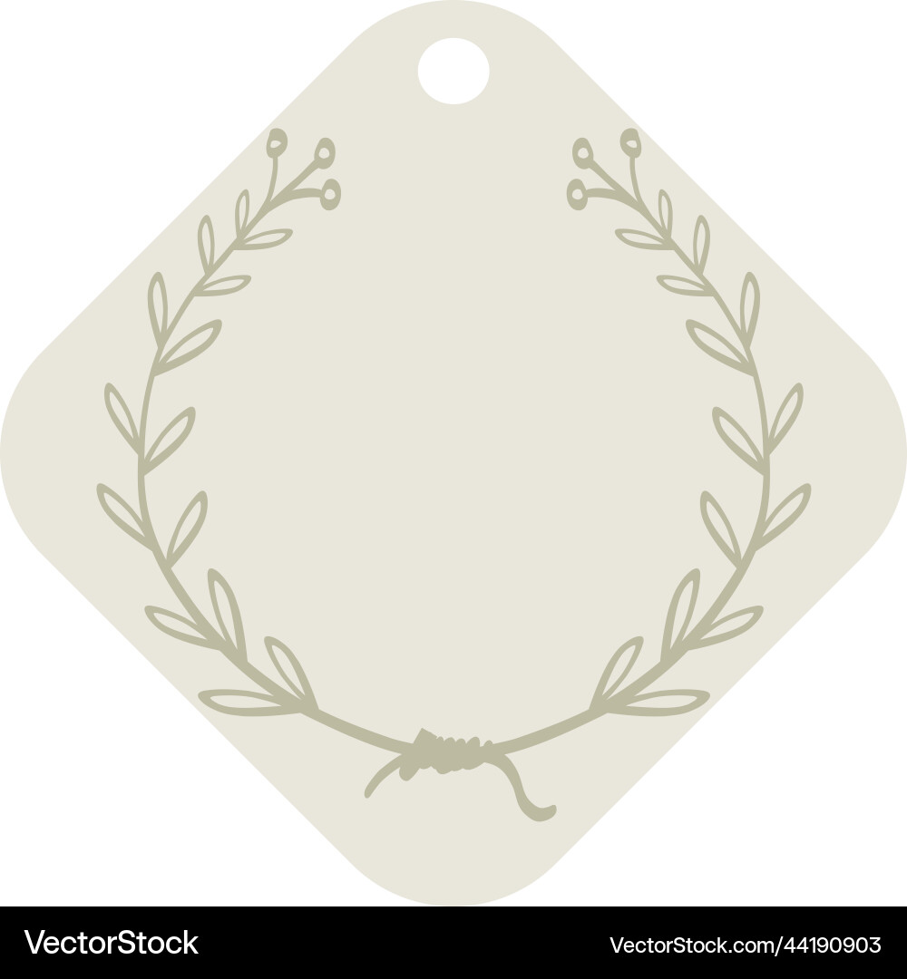 Frame tag design floral flower theme template art Vector Image