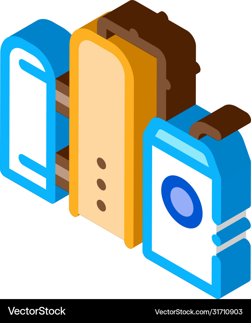 Gas supply station isometric icon Royalty Free Vector Image