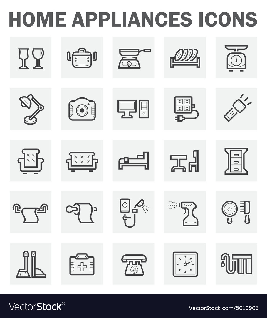 Home appliance icon Royalty Free Vector Image - VectorStock