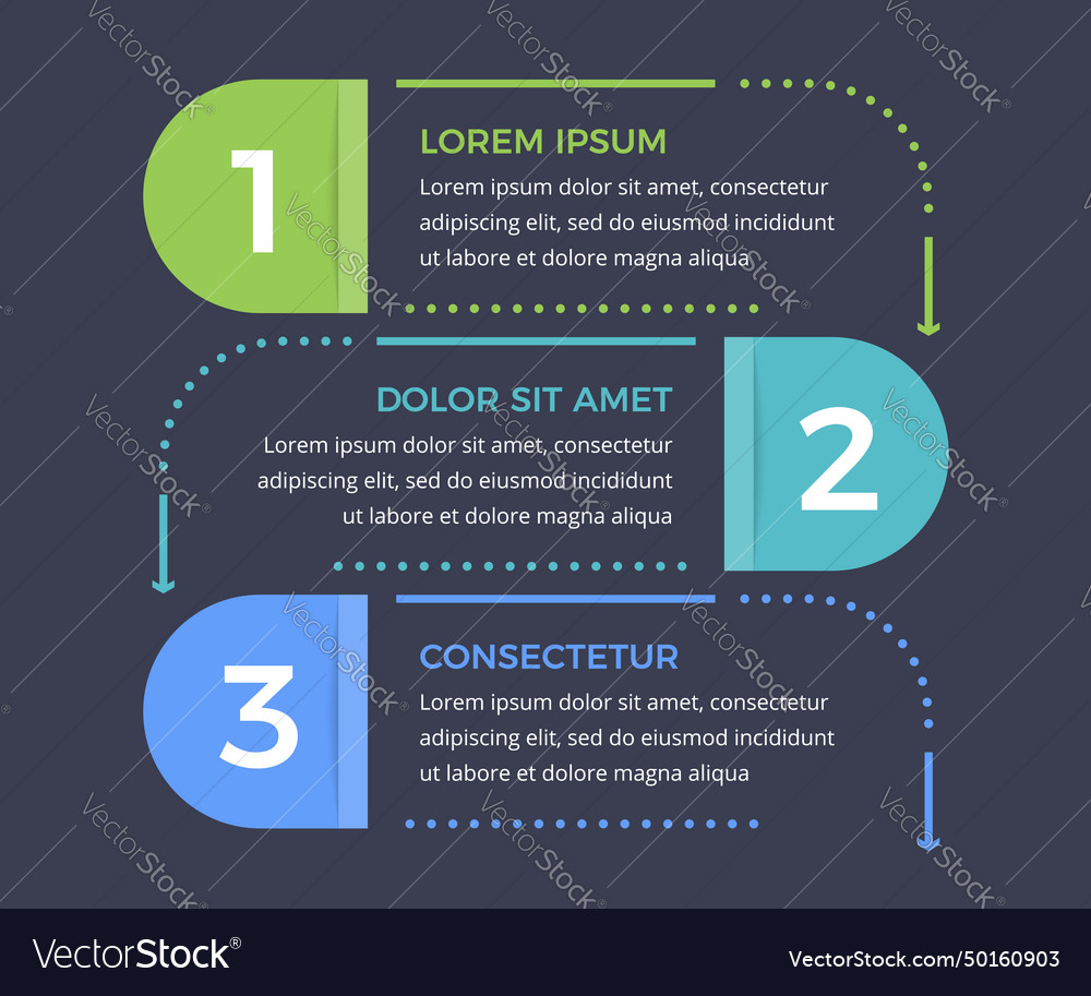 Infographic template - 3 elements Royalty Free Vector Image