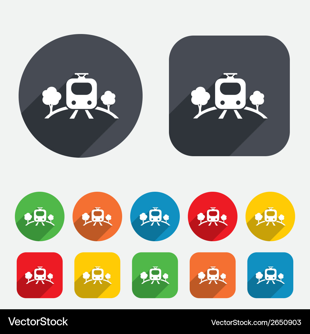 Overground sign icon metro train symbol Royalty Free Vector