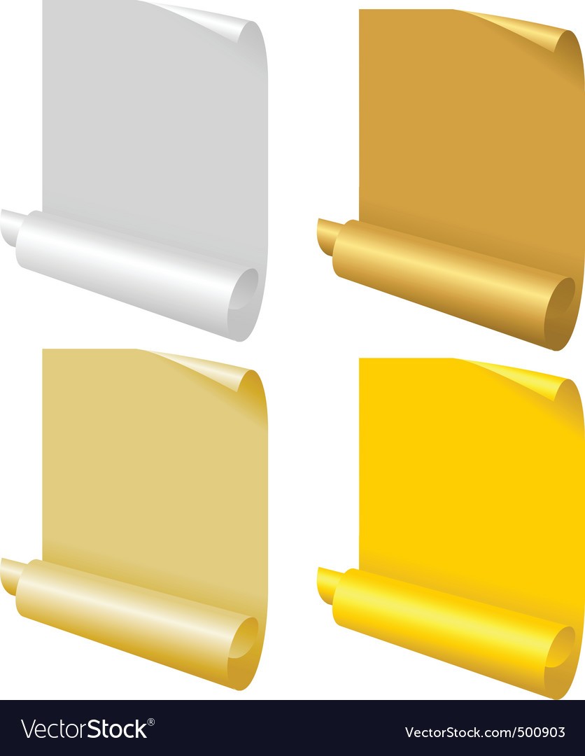 Paper scrolls Royalty Free Vector Image - VectorStock