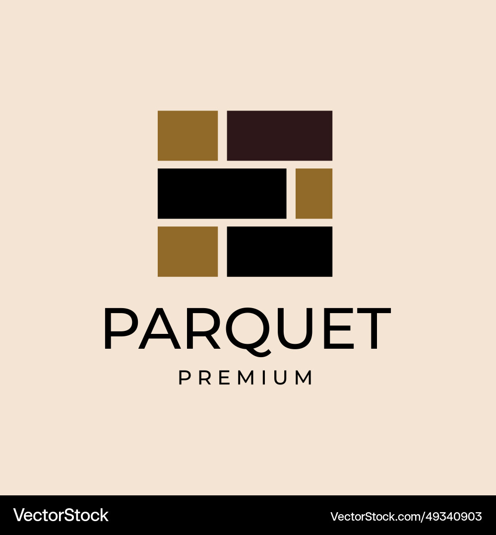 Parquet flooring logo vinyl design Royalty Free Vector Image