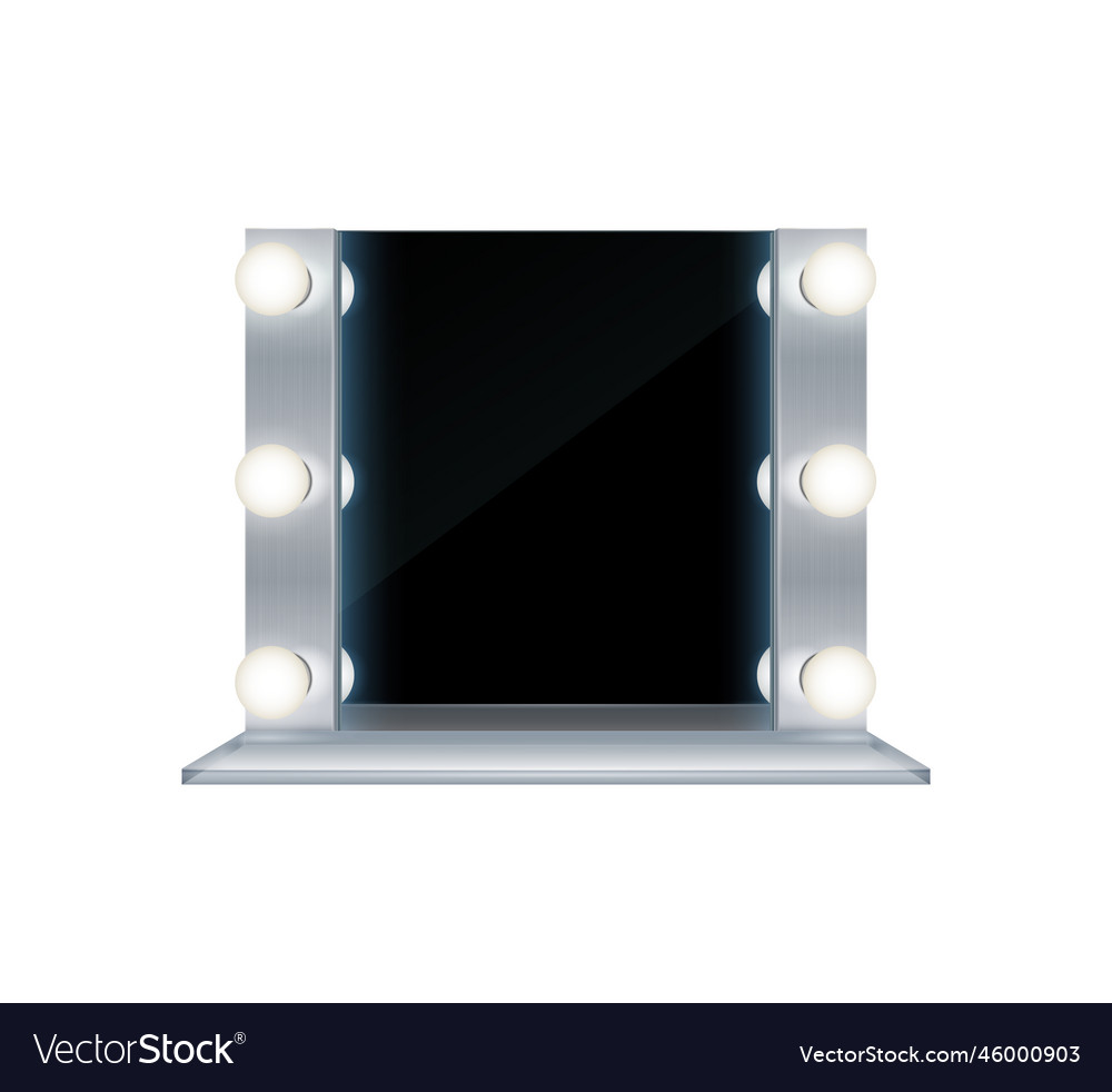 Pro makeup mirror composition Royalty Free Vector Image