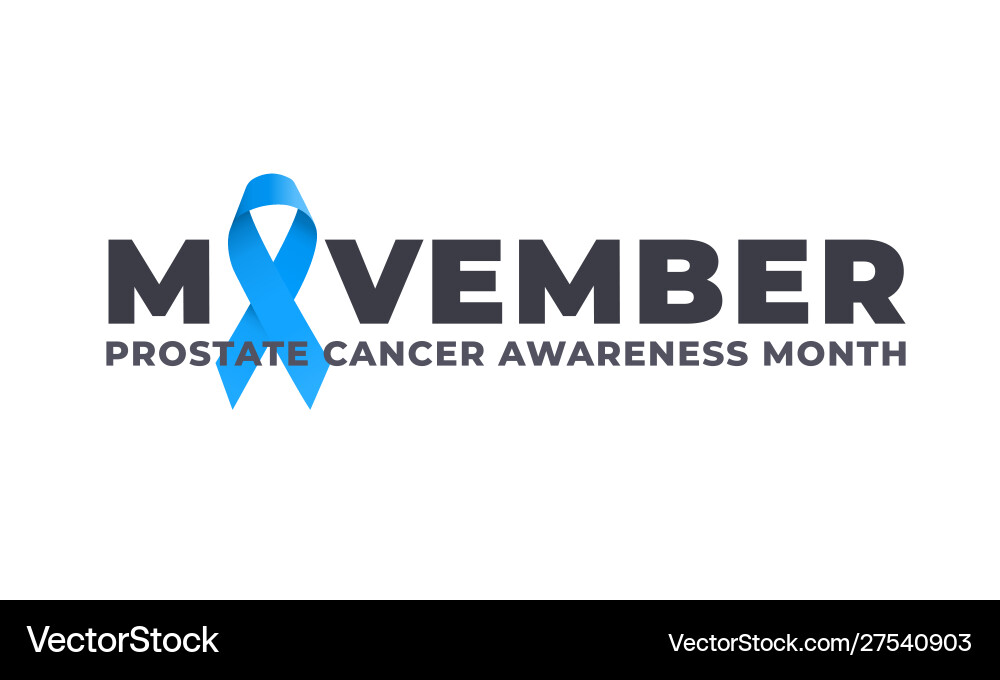 Prostate cancer awareness month november Vector Image