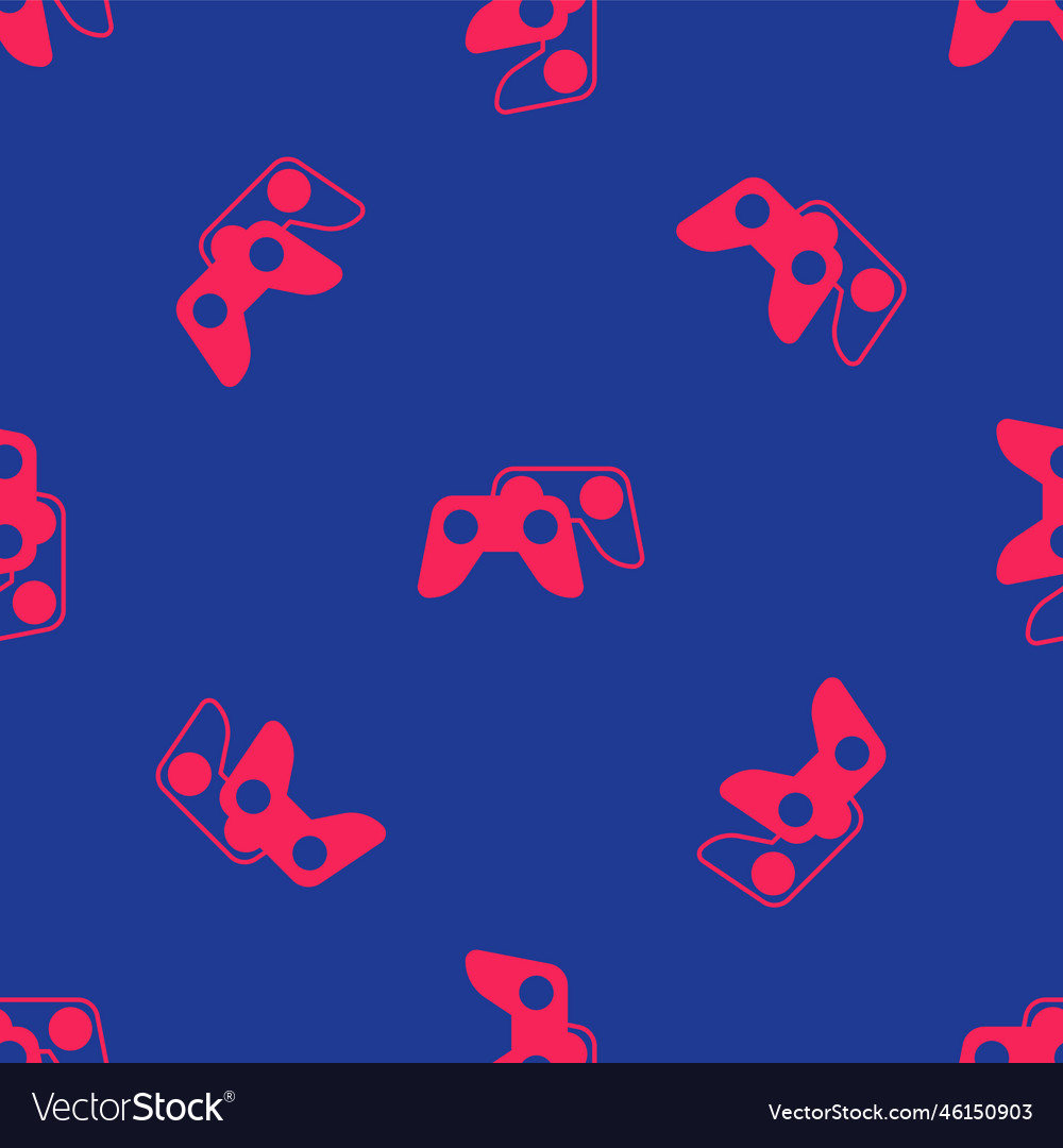 Red game controller or joystick for game console Vector Image