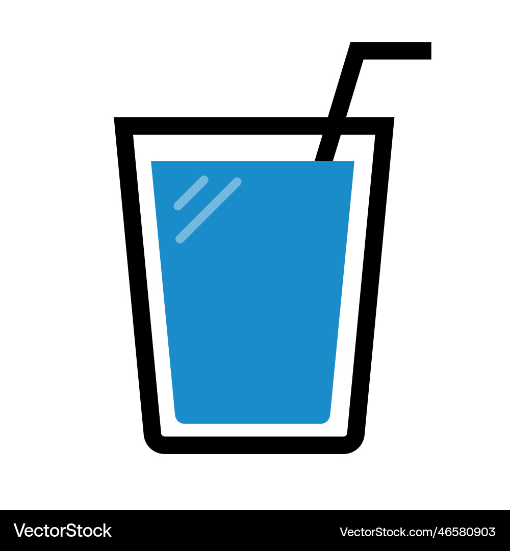 Soda icon with drinking straw Royalty Free Vector Image