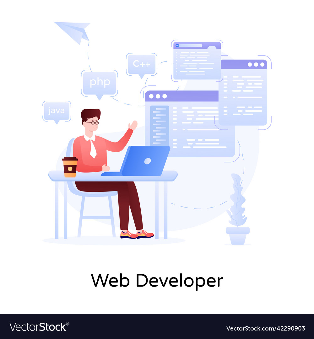 Web developer Royalty Free Vector Image - VectorStock