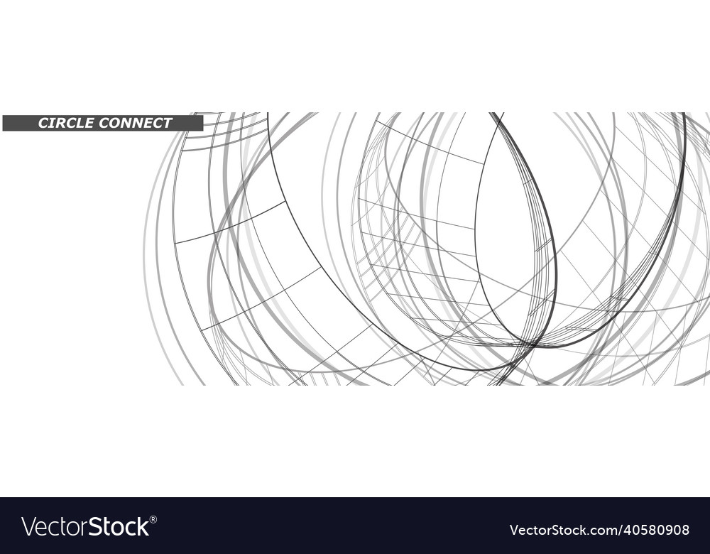 Abstract connect circles connection symbol atom Vector Image